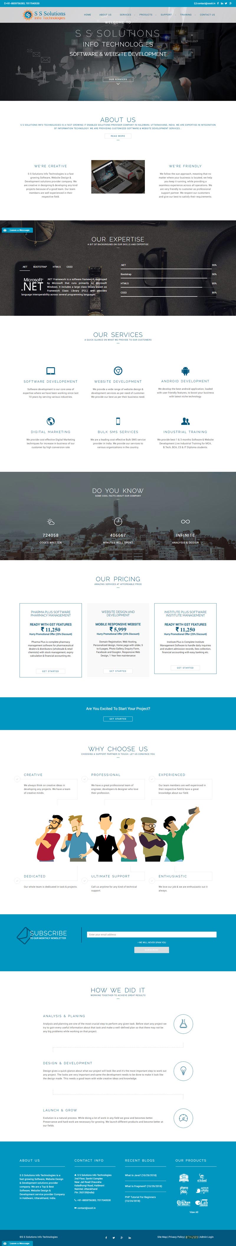 Website Design & Website Development Projects S S Solutions Haldwani